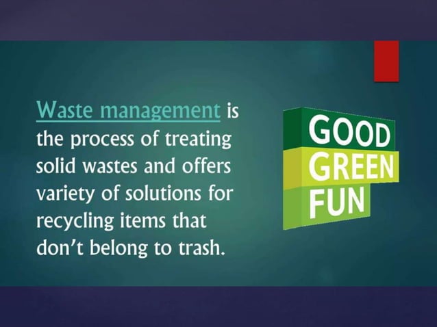 type of waste management and treament, conclusion | PPT