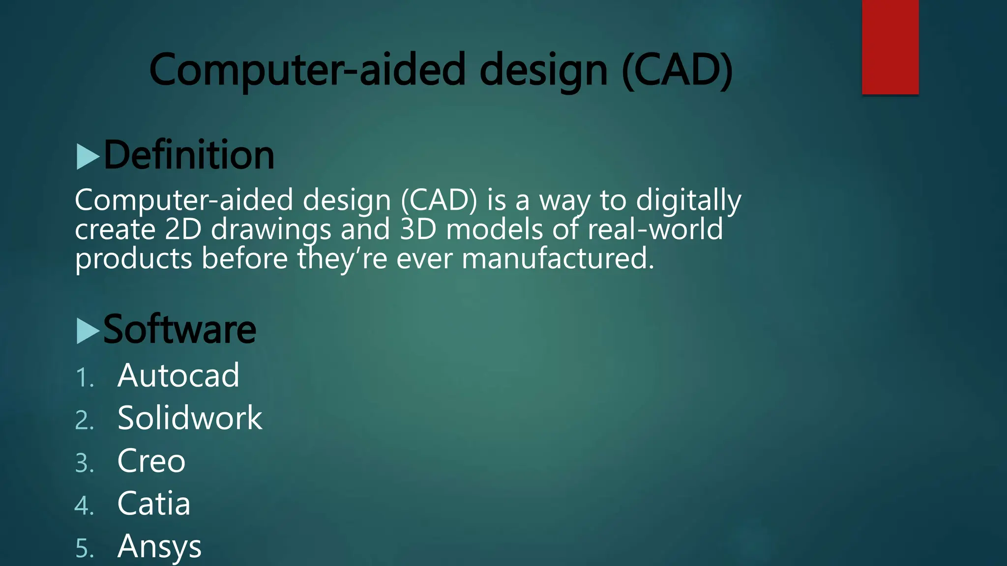 Power point Presentation on AutoCAD And NX software | PPT