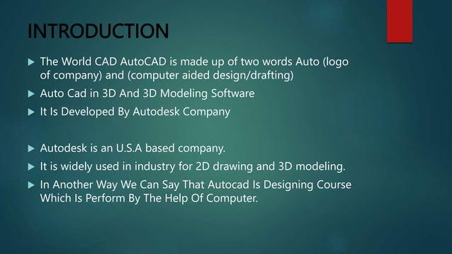 Power point Presentation on AutoCAD And NX software | PPT