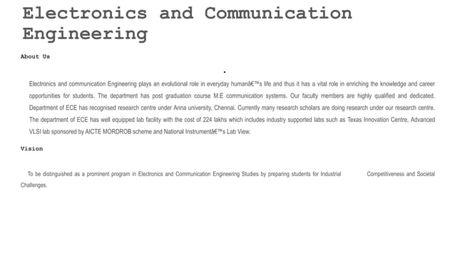 Excellence in Electronics and Communication Engineering at K ...