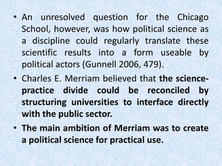 The Contribution of Charles E. Merriam, for public Policy | PPT