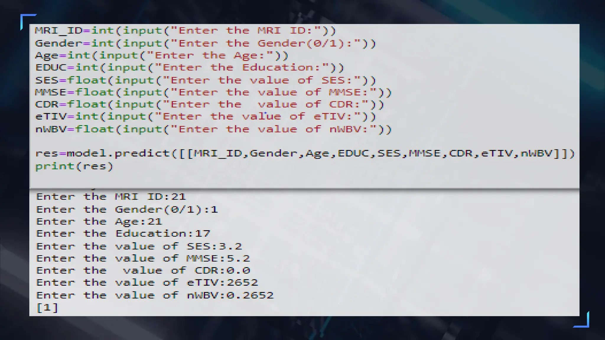 Dementia Disease Prediction using Machine Learning with Python. | PPTX