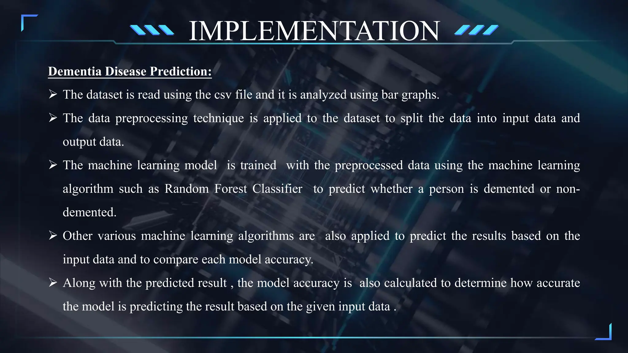 Dementia Disease Prediction using Machine Learning with Python. | PPTX