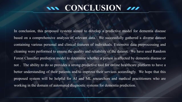 Dementia Disease Prediction Using Machine Learning With Python Pptx