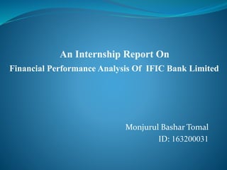 Presentation on financial performance analysis | PPT