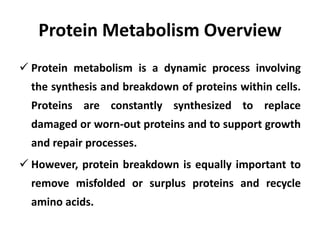 LEFT OVER PROTEIN IN THE BODY OF AN INDIVIDUAL | PPTX