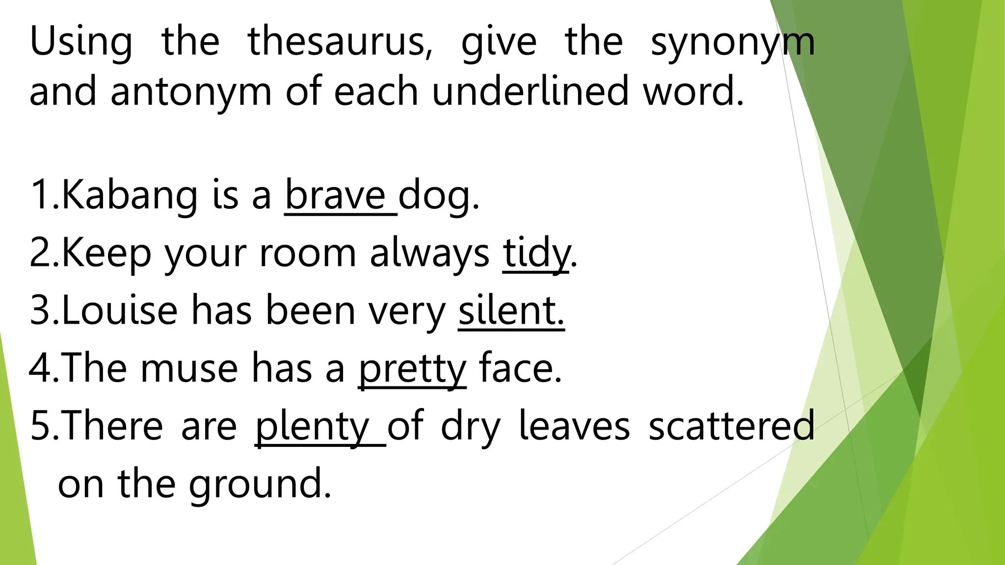 Synonyms and Antonyms English Four Quarter 3 | PPTX