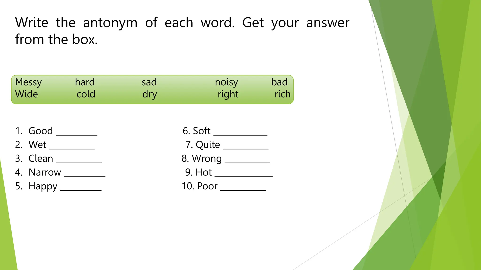 Synonyms and Antonyms English Four Quarter 3 | PPTX