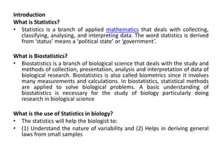 A PRESENTATION OF BIO STATISTICS SUBJECT | PPT
