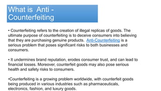 Stop Duplicity With Best Anti-Counterfeiting Solutions | PPTX