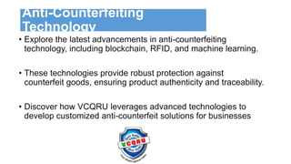 Stop Duplicity With Best Anti-Counterfeiting Solutions | PPTX