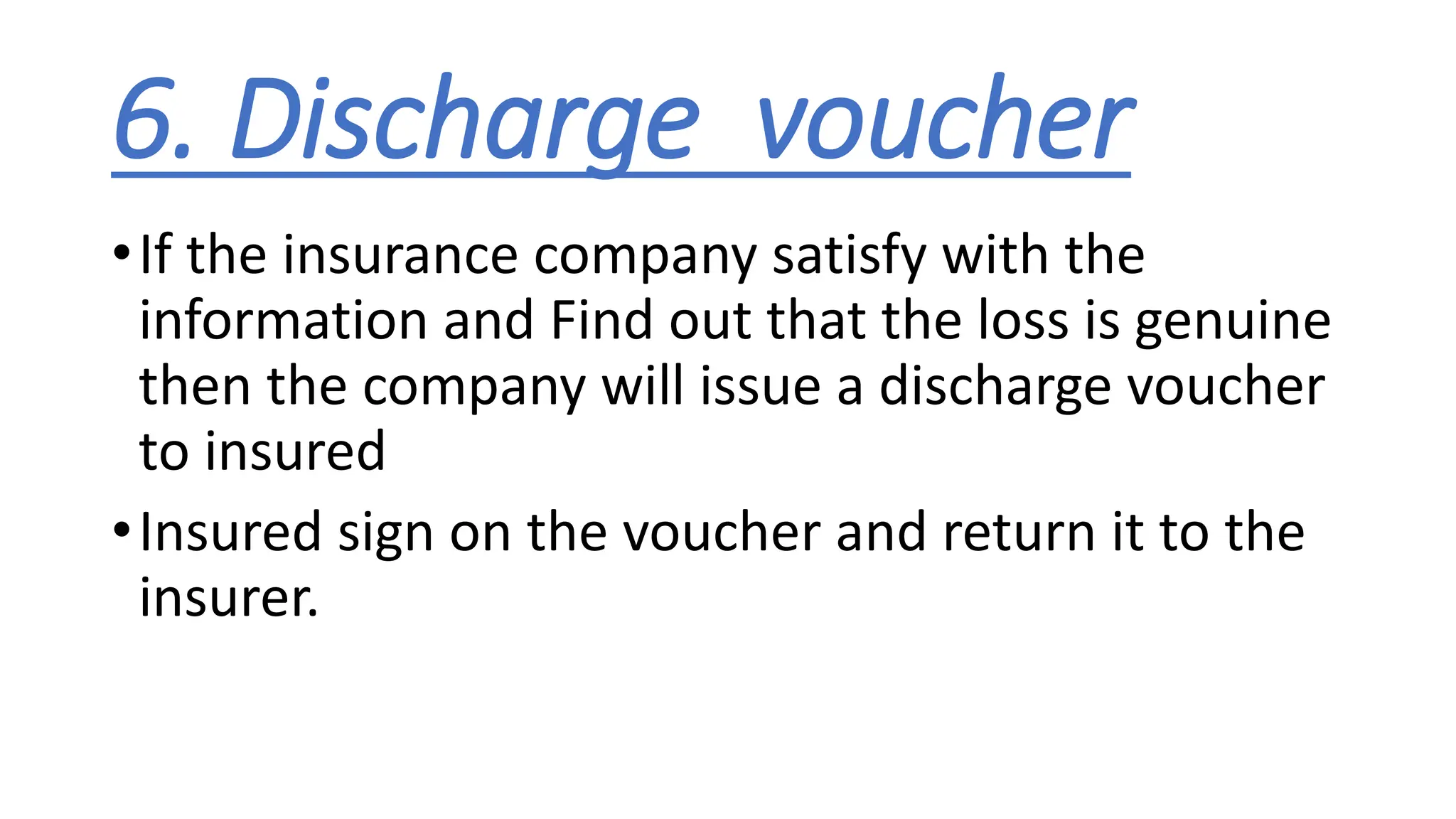 Procedure /step for taking insurance claim | PPT