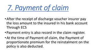 Procedure /step for taking insurance claim | PPTX