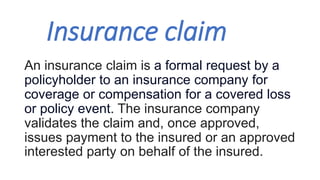 Procedure /step for taking insurance claim | PPTX