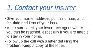 Procedure /step for taking insurance claim | PPTX