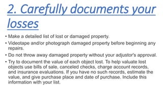 Procedure /step for taking insurance claim | PPTX