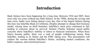 Presentation on Banking sectore indymac bank.pptx | Home Financing ...