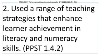 IPCRF/RPMS 2024 Classroom Observation tool is your access to the new ...