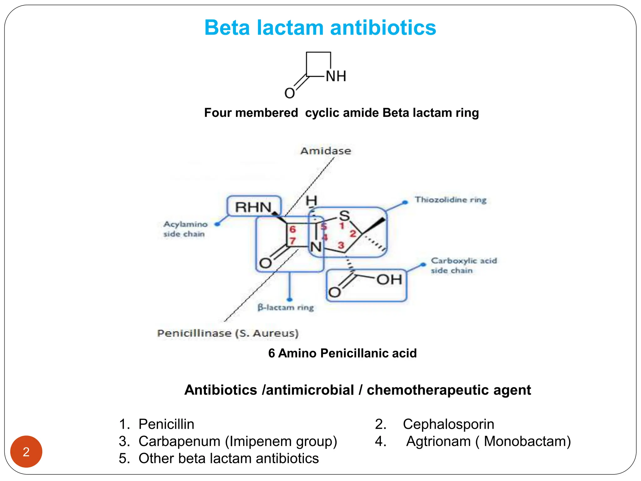 Medicinal chemistry, Beta Lactam antibiotics | PPTX