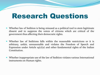 Presentation1.pptx on sedition is a good legal point | PPTX