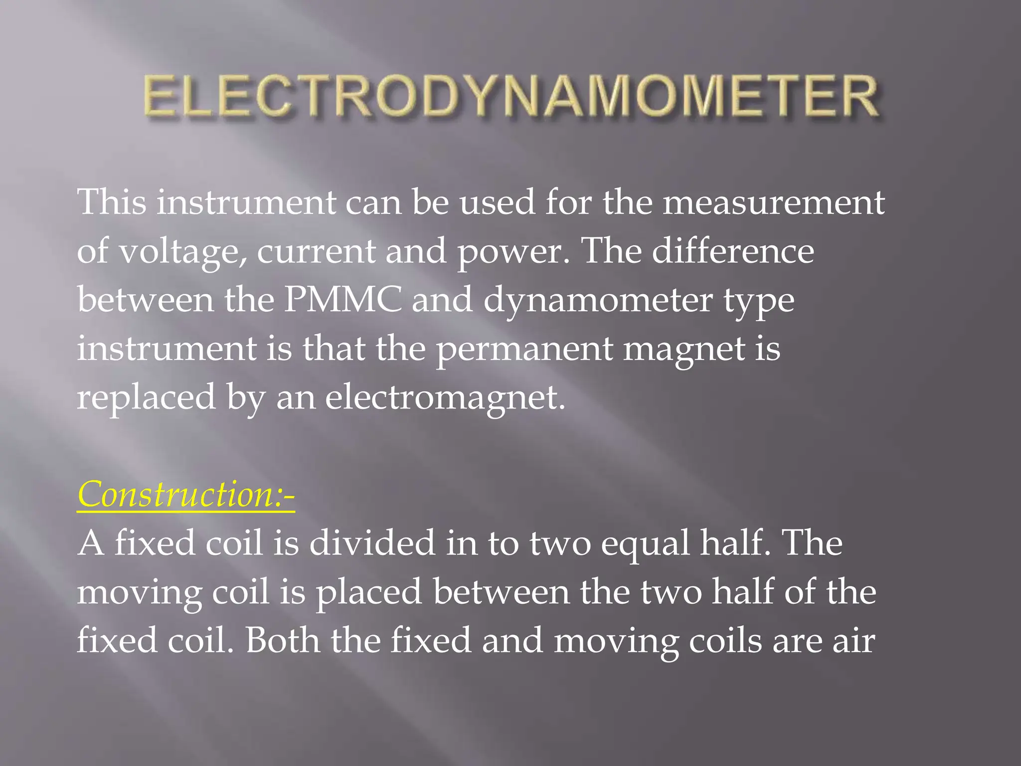 Presentation1.pptx_PMMC_Movingcoil_and_Moving iron | PPTX