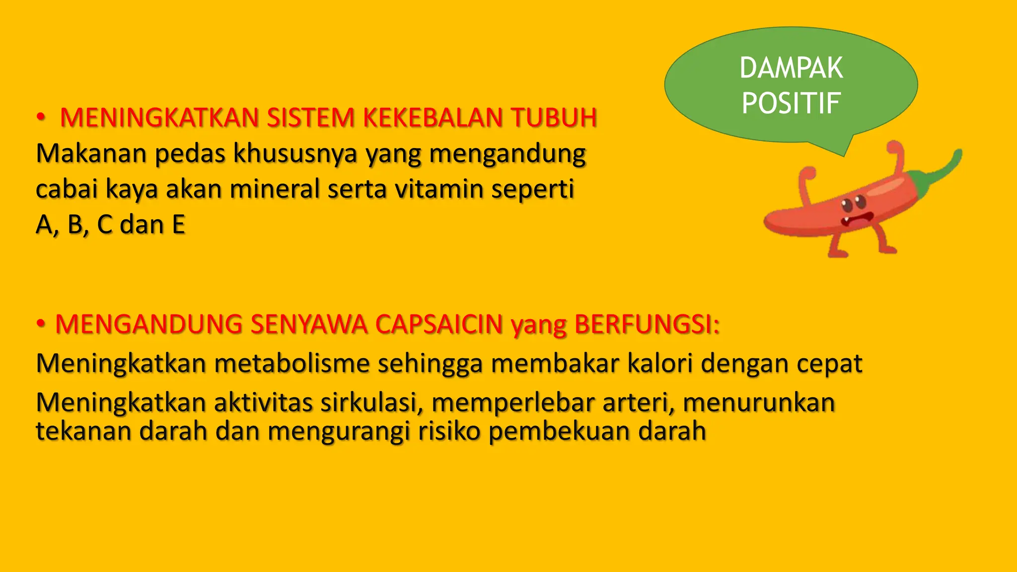 The effect of spicy food for the human body | PPT