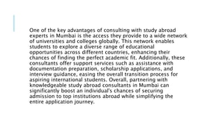 Study abroad consultants in Mumbai | PPT