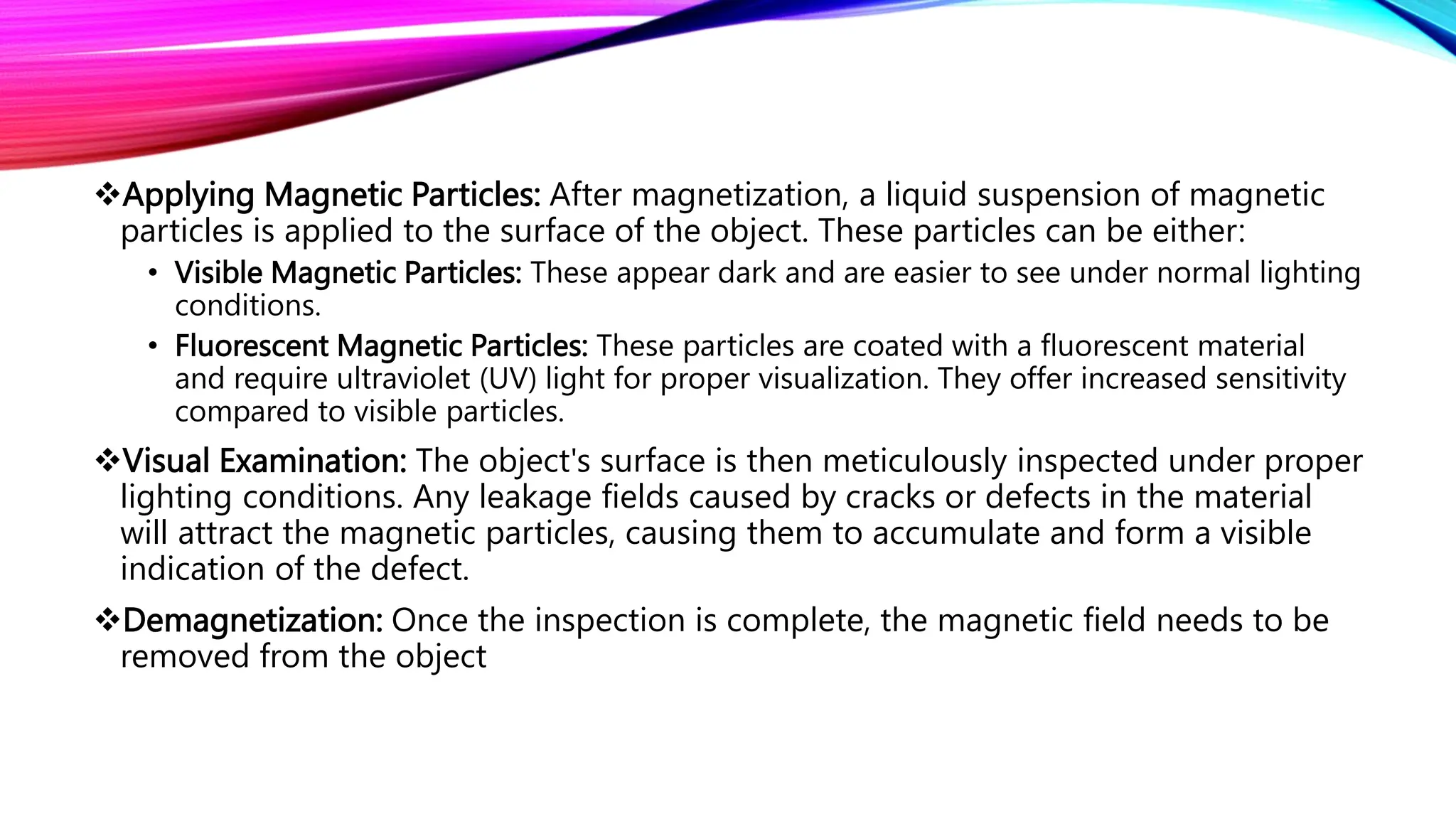 Magnetic particle inspection test (NDT). | PPTX