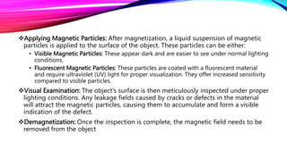 Magnetic particle inspection test (NDT). | PPTX