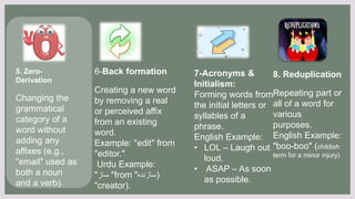 Word Formation in English with fun images | PPTX