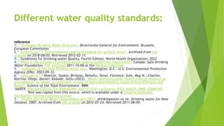 different water quality standards | PPTX