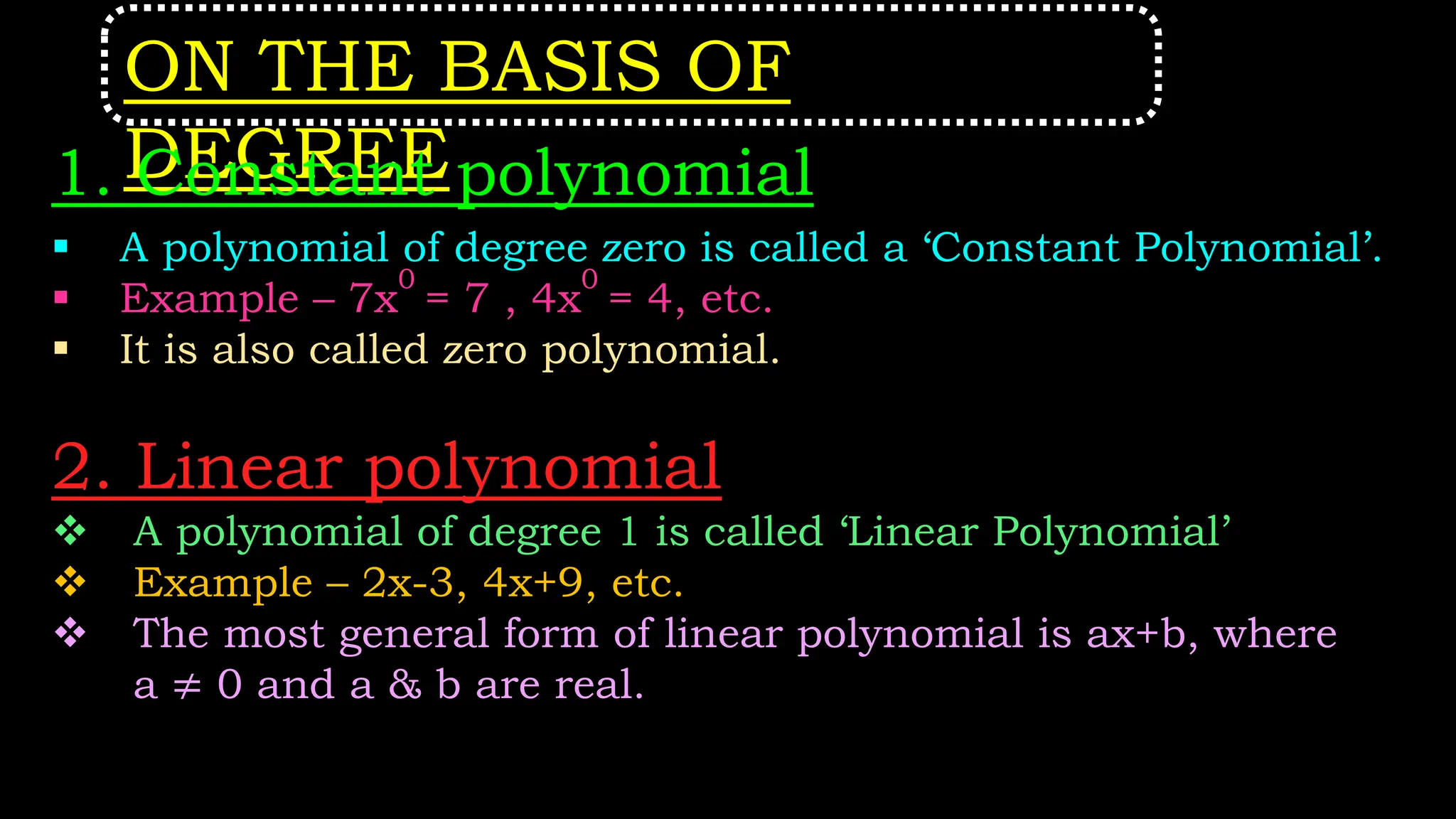 Class 10, Maths- Ch-2, Polynomials ppt./ | PPTX