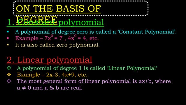 Class 10, Maths- Ch-2, Polynomials ppt./ | PPTX | Physics | Science