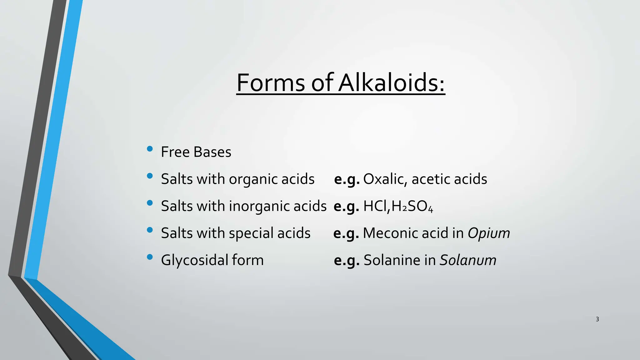 Alkaloids: types, biosynthesis and functions | PPTX