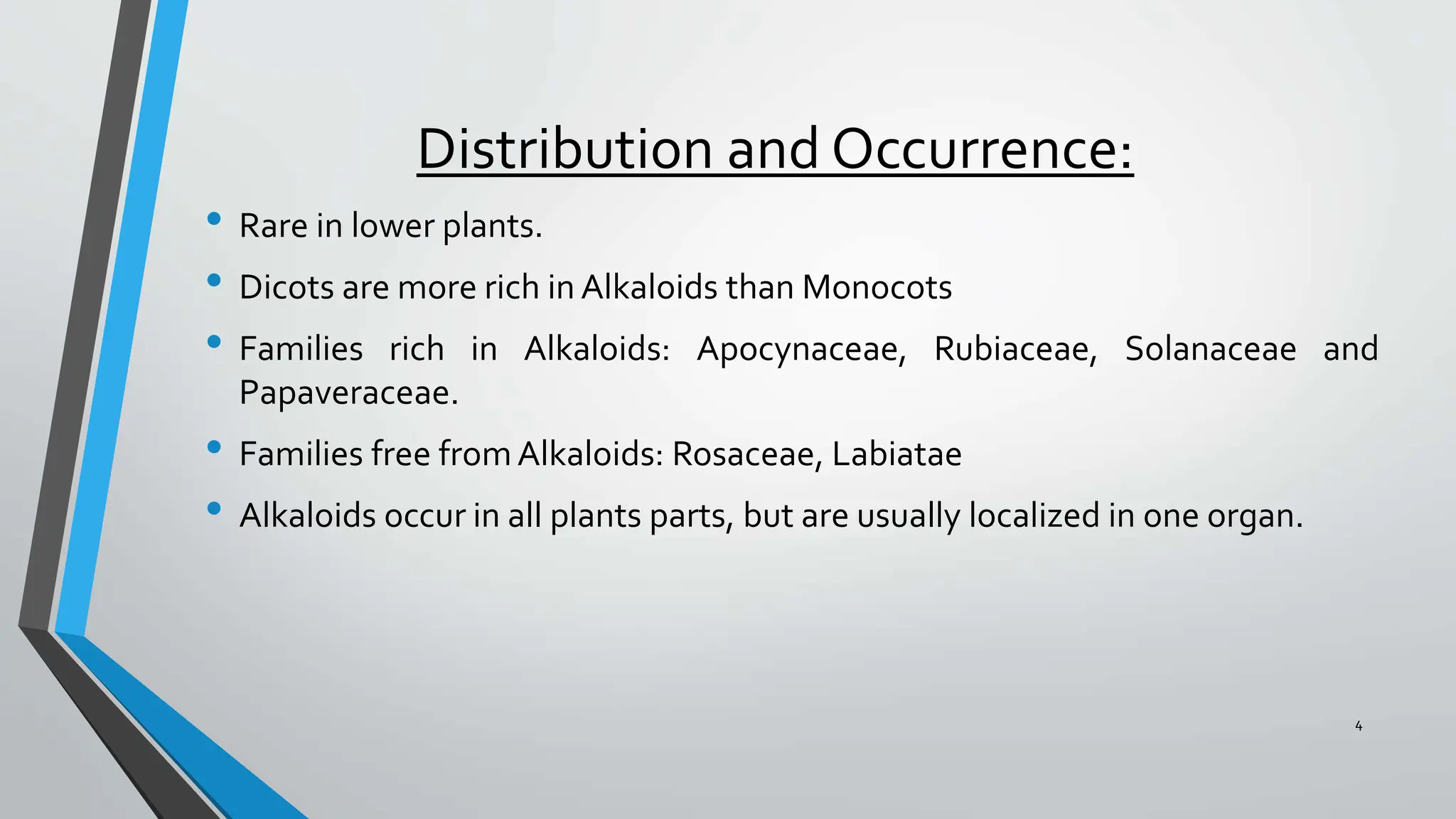 Alkaloids: types, biosynthesis and functions | PPTX