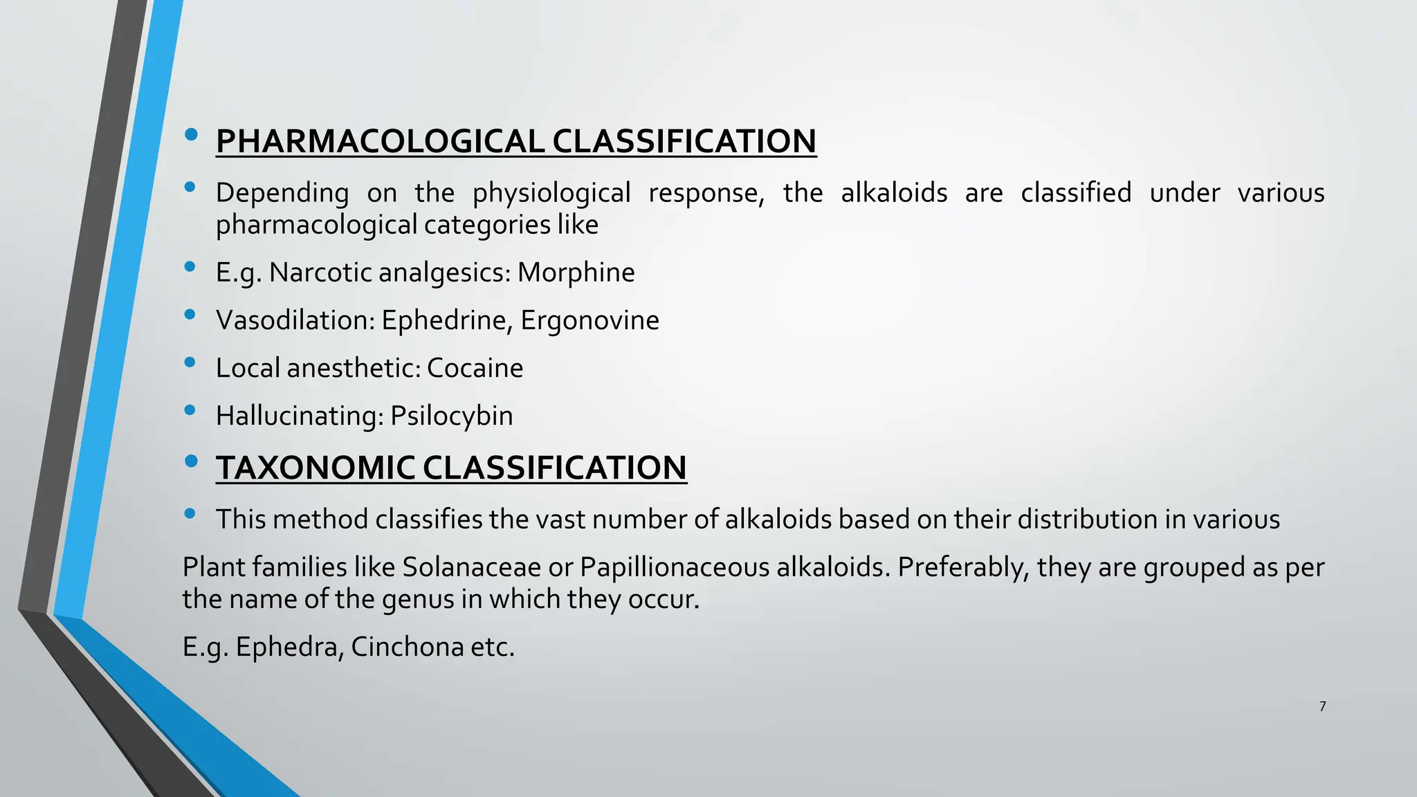 Alkaloids: types, biosynthesis and functions | PPTX