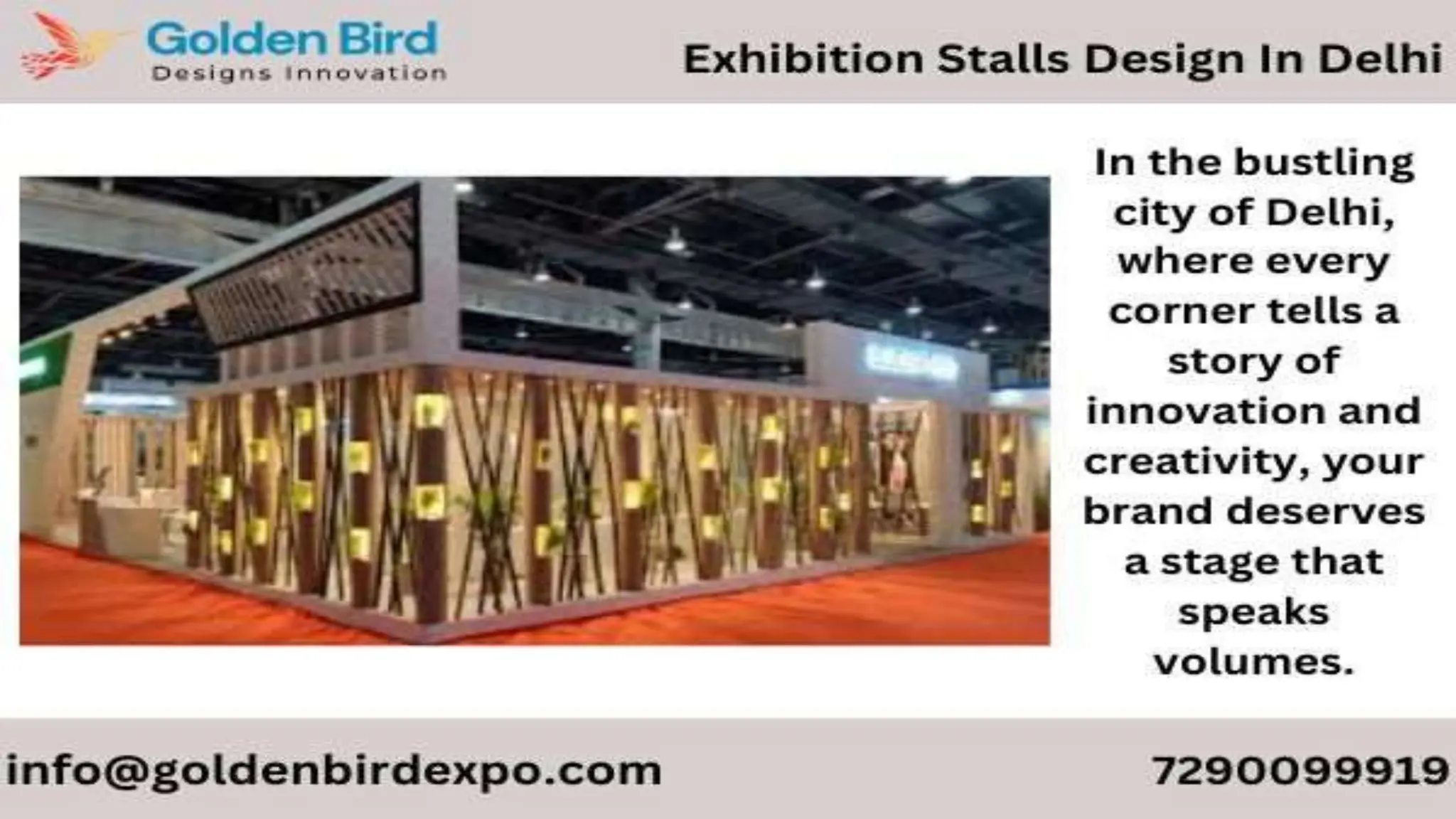 Exhibition Stalls Design In Delhi Golden Bird Expo | PPT