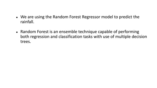 Presentation1rainfall prediction raincast | PPTX