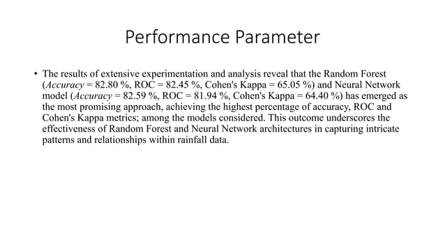 Presentation1rainfall prediction raincast | PPTX