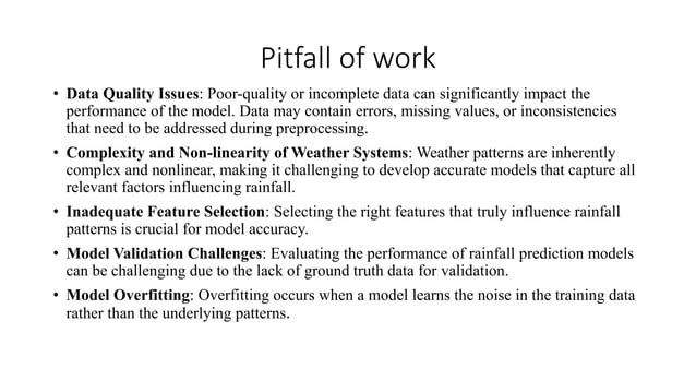 Presentation1rainfall prediction raincast | PPTX