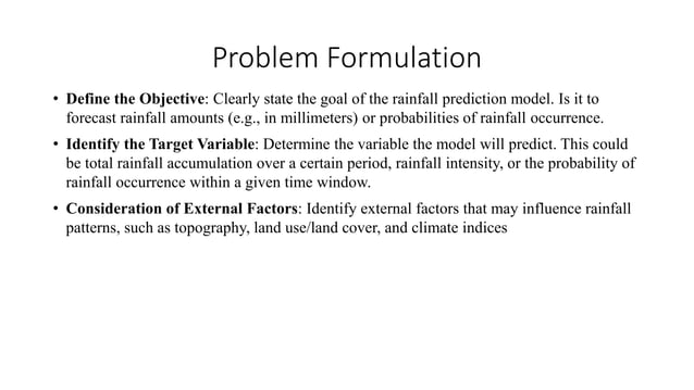 Presentation1rainfall prediction raincast | PPTX