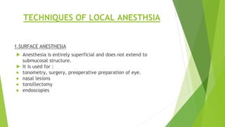 Local anesthesia ppt Introduction action | PPTX | First Aid | Injuries