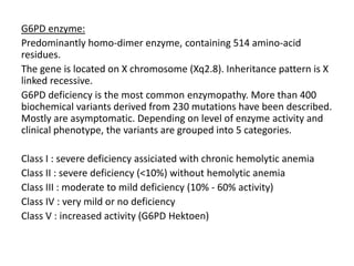G6PD case and discussion on biochemical pathways.pptx | Blood Disorders ...