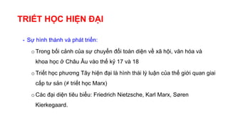 Presentation1- phân loại các trường phái triết học | PPTX