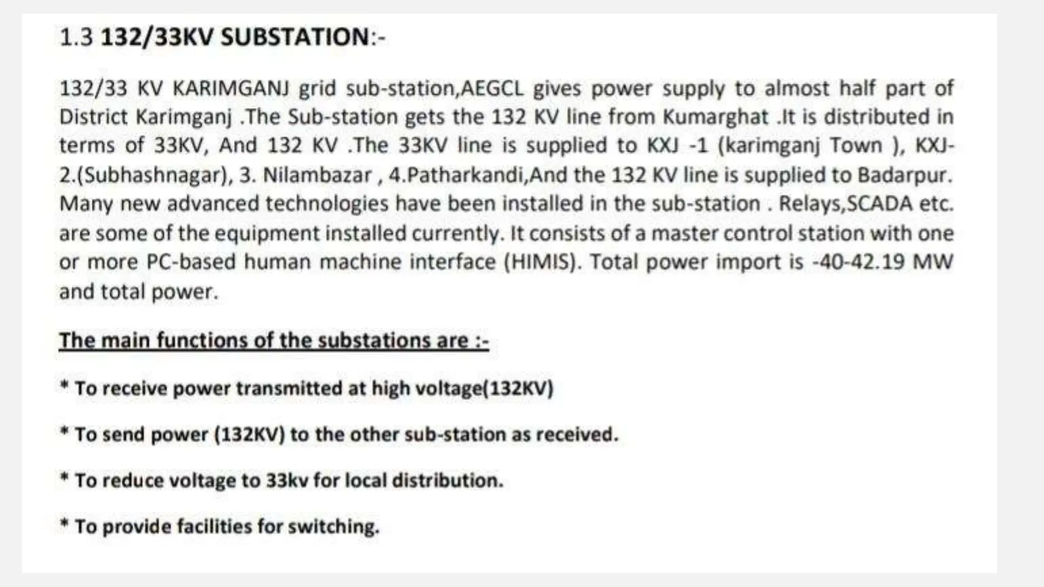 132/33KV substation case study Presentation | PPTX