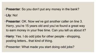 ENGLISH COMPREHENSION ON HOW TO SPEND MONEY | PPTX