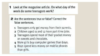 ENGLISH COMPREHENSION ON HOW TO SPEND MONEY | PPTX