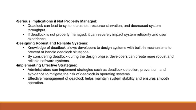 dead lock in operating system Presentation1.pptx | Operating Systems | Computer Software and ...