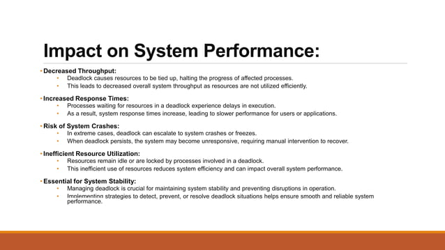 dead lock in operating system Presentation1.pptx | Operating Systems | Computer Software and ...