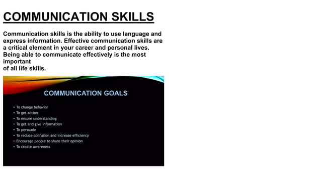 Presentation1.pptx communication skills for personality development | PPT